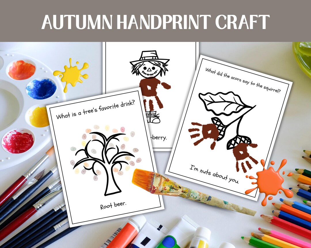 Autumn Handprint Craft Fall Printable for Kids Homeschool Activity ...