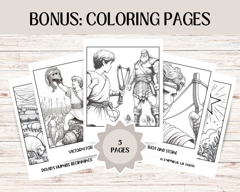 David and Goliath Cootie Catcher: Bible Story Activity (PDF) - Etsy