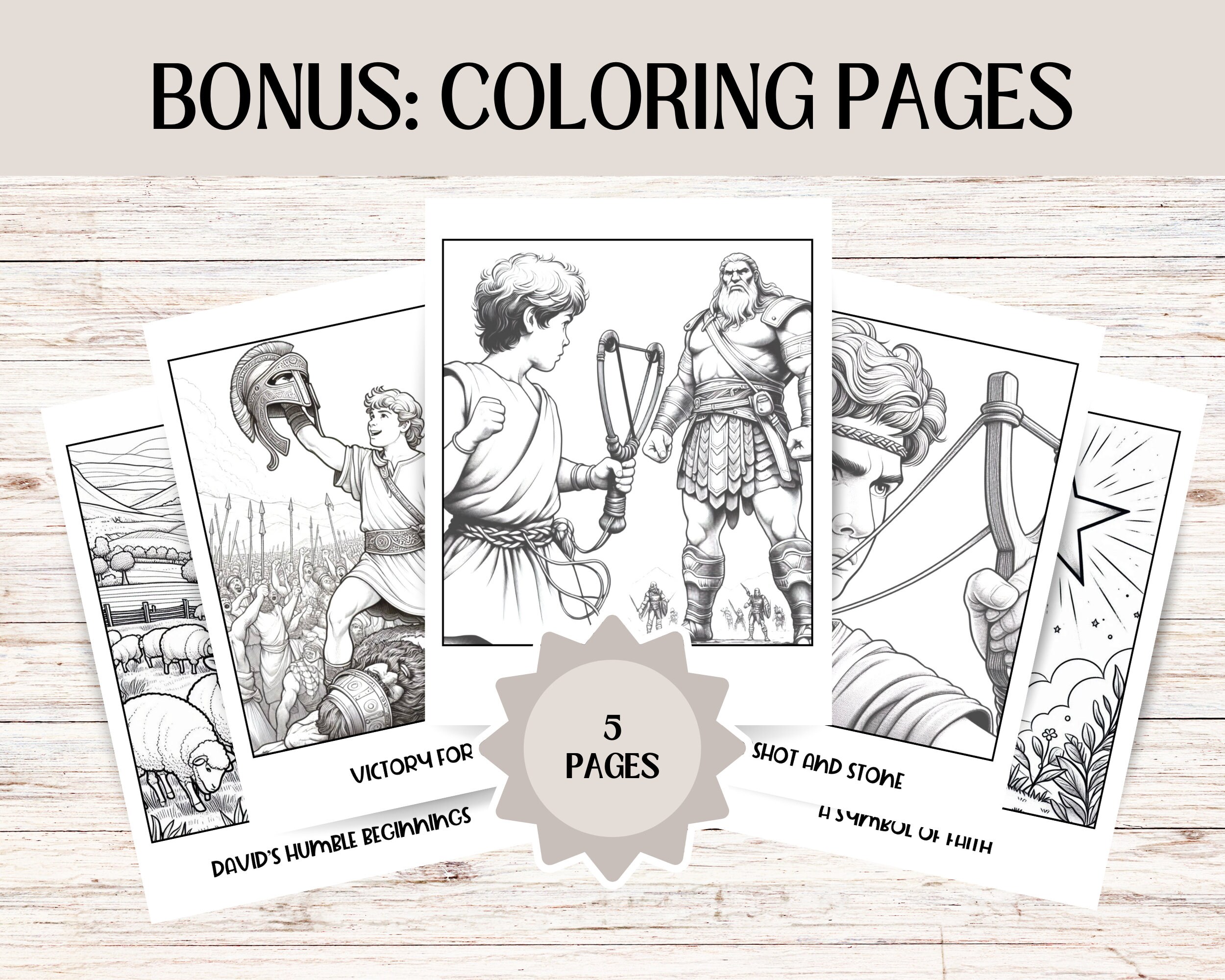 David and Goliath Cootie Catcher: Bible Story Activity (PDF) - Etsy