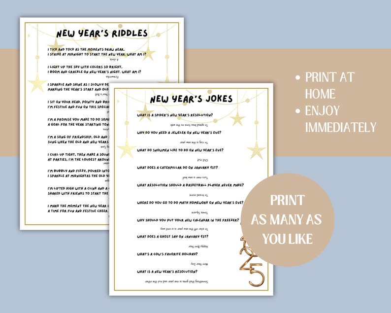 New Year's Eve Jokes and Riddles | NYE Activity for All Ages | Family ...