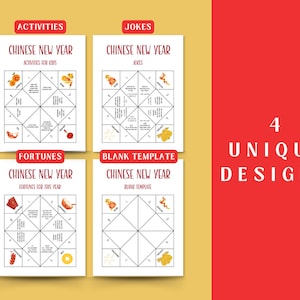 Lunar New Year Cootie Catcher | Chinese Zodiac Family Game (PDF Pattern ...