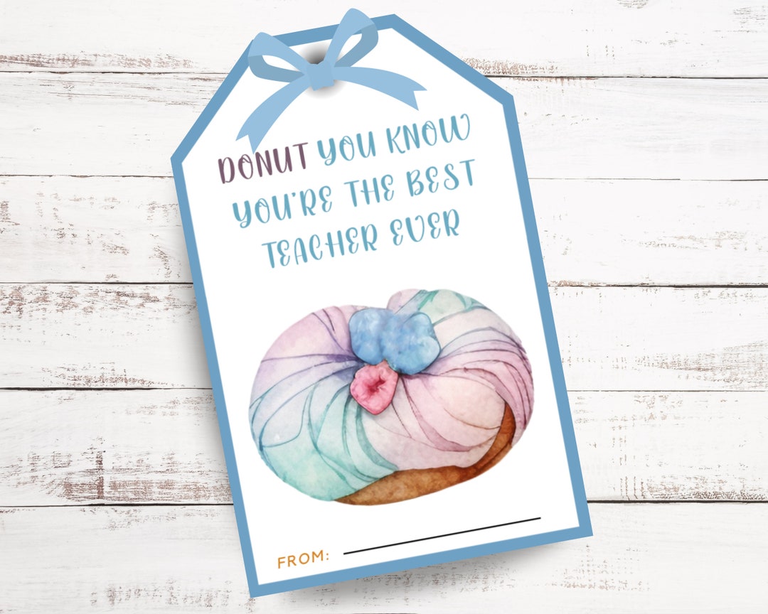 Printable Valentine's Gift Tags, Watercolor, Teacher Appreciation ...