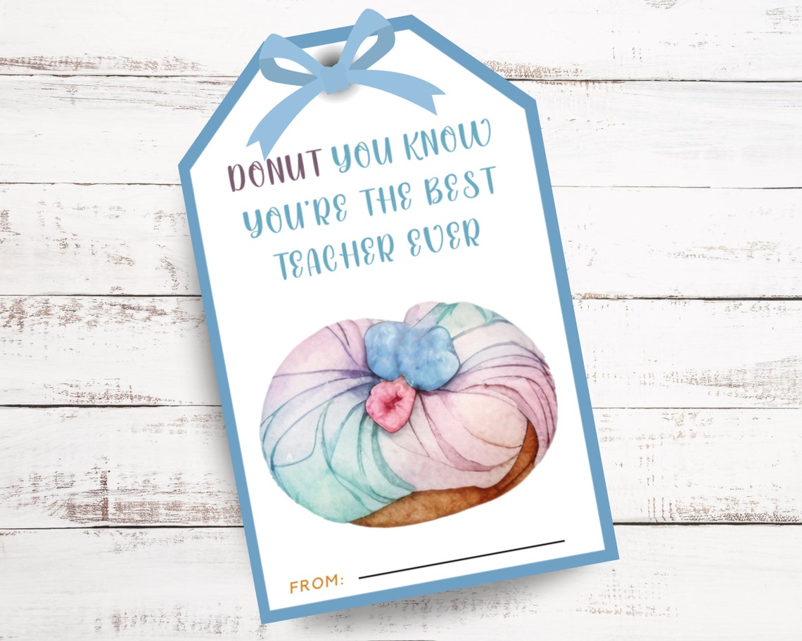 Printable Valentine's Gift Tags, Watercolor, Teacher Appreciation ...