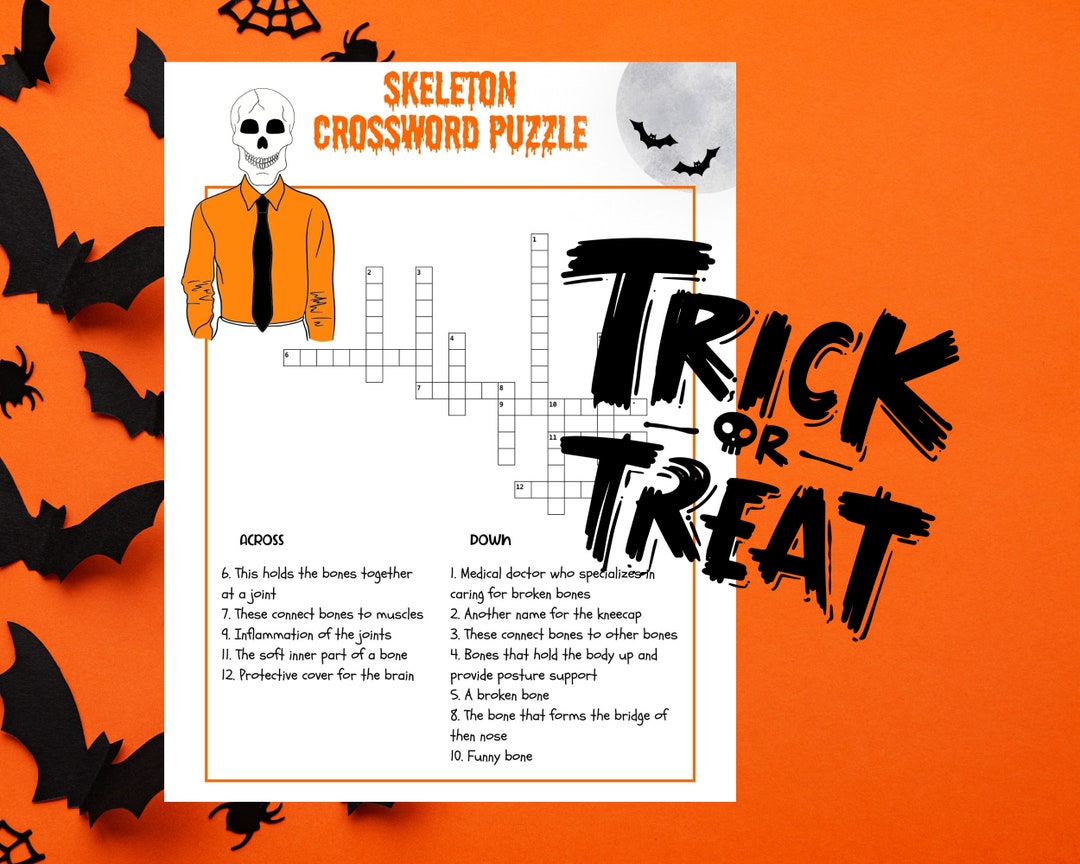 Halloween Crossword Puzzles for Kids. Children's Spooky Themed ...