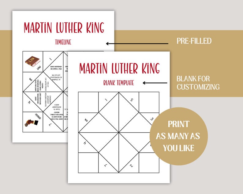 Cootie Catcher MLK Jr Day Black History Month Classroom Activities for ...
