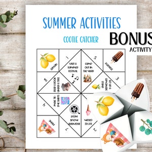 Summer Cootie Catcher: Fun Preschool Activities, Movement and ...
