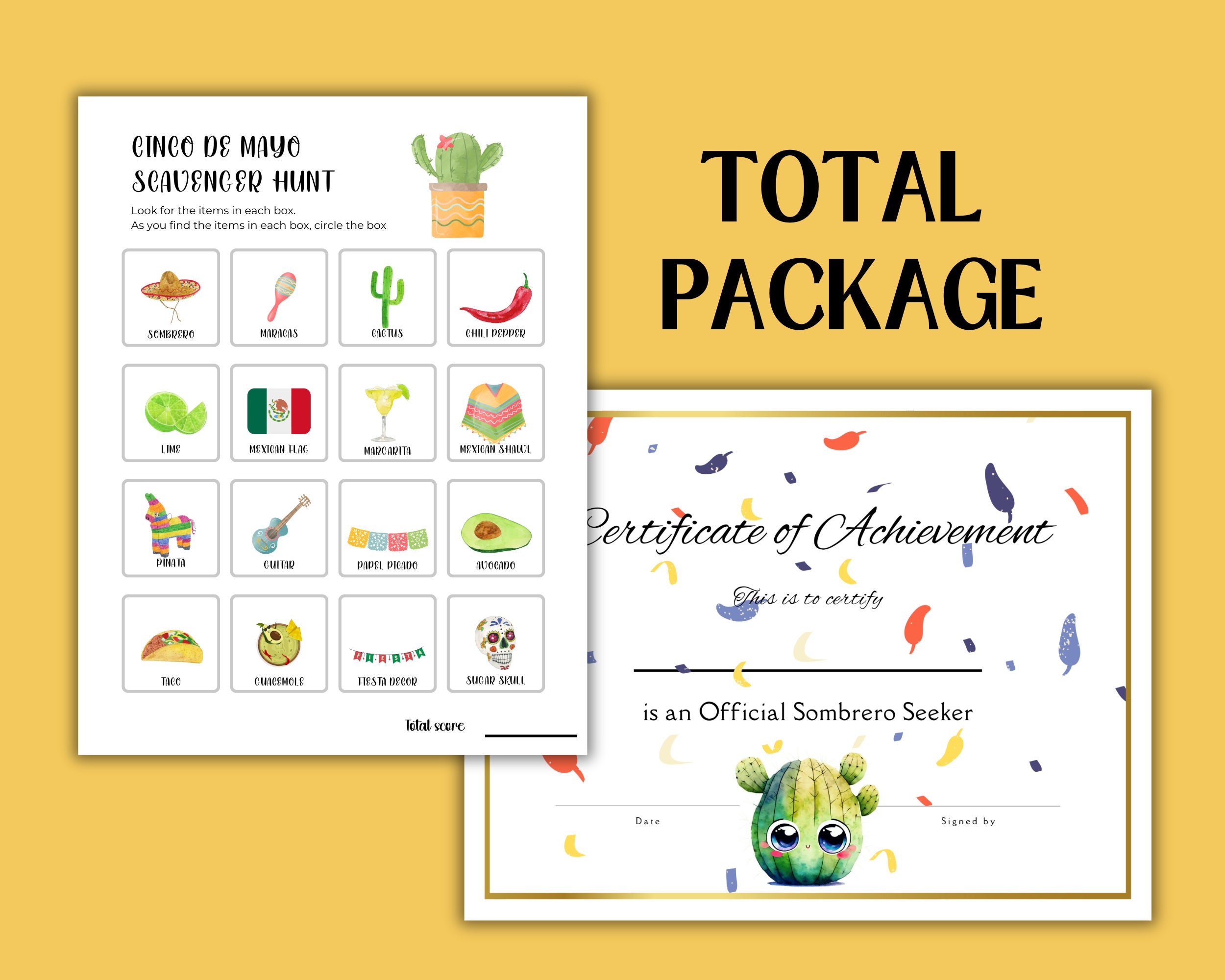 Cinco De Mayo Scavenger Hunt, Cinco De Mayo Activity for Kids, Bonus ...