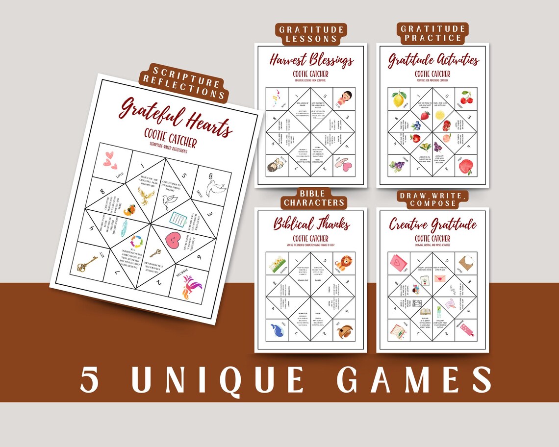 Christian Thanksgiving Cootie Catcher | Thanksgiving Fortune Teller ...