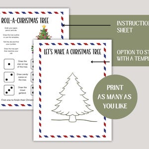 Roll-a-christmas Tree Activity | Printable Christmas Dice Game | Fun ...
