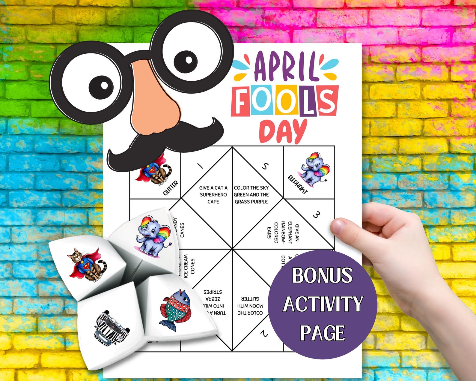 April Fools' Cootie Catchers | Fool's Day Fortune Teller Activity for ...