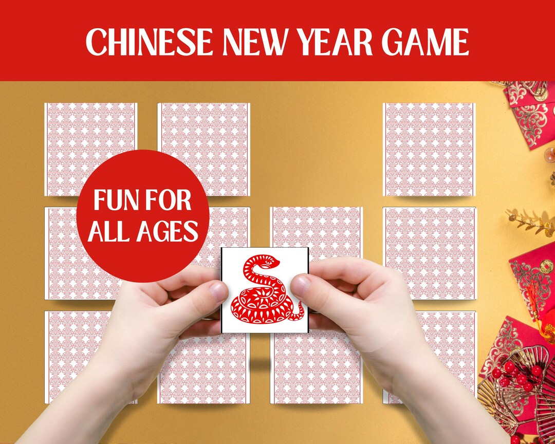 Year of the Snake Matching Game Set | Chinese New Year Fun | Lunar New ...