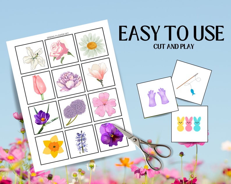 Spring Memory Matching Game Set - Activity for Kids - School Game - Etsy