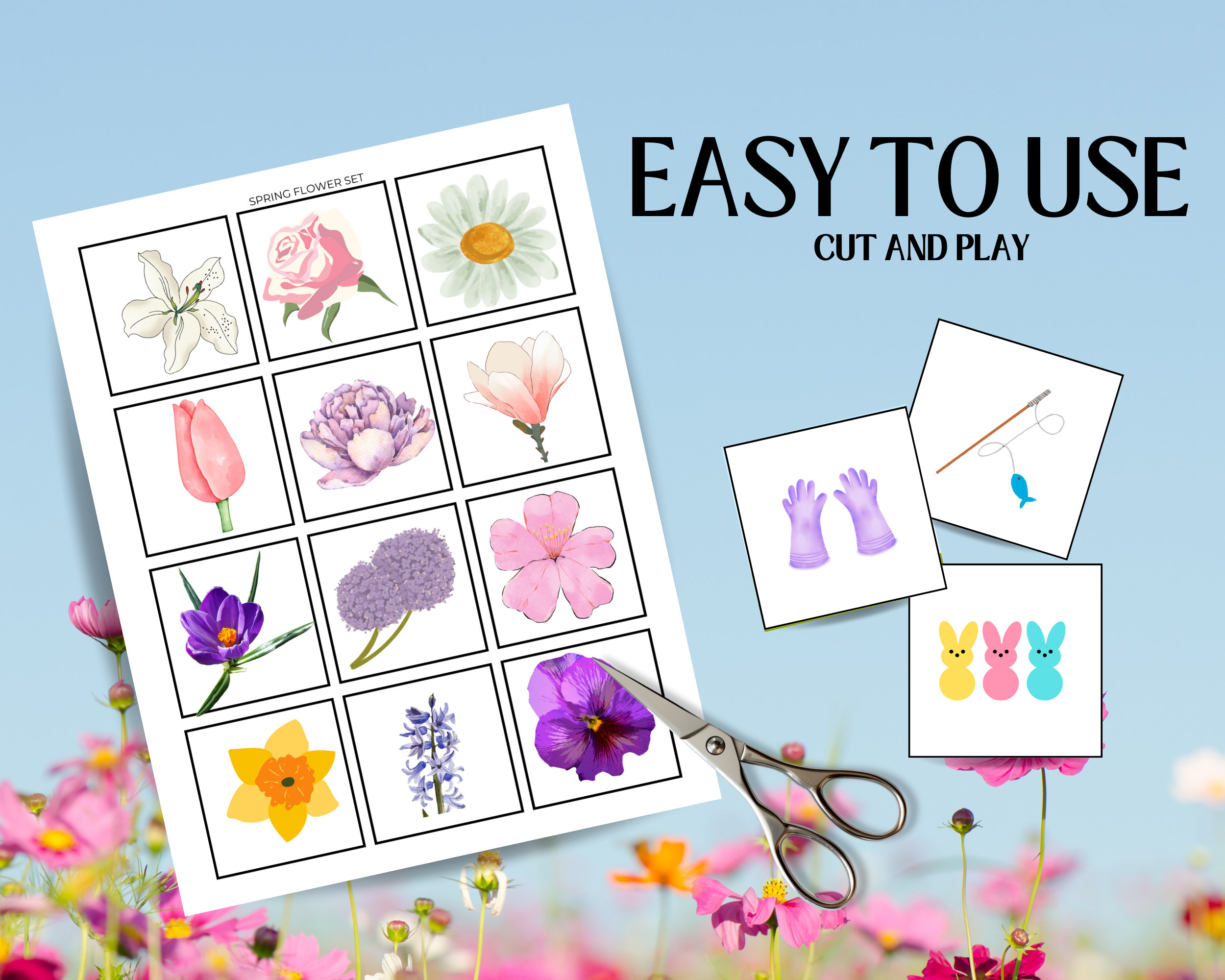 Spring Memory Matching Game Set - Activity for Kids - School Game - Etsy