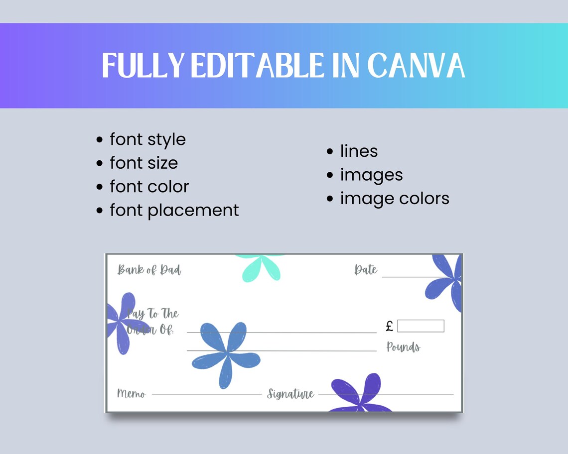 Editable Check Template for Children | Life Skills Activity | Fake Bank ...