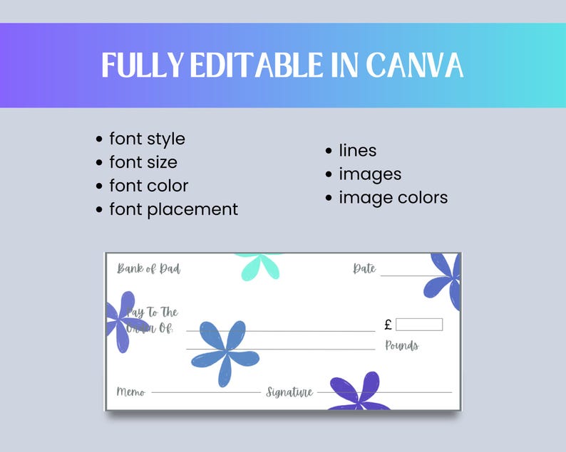Editable Check Template for Children | Life Skills Activity | Fake Bank ...