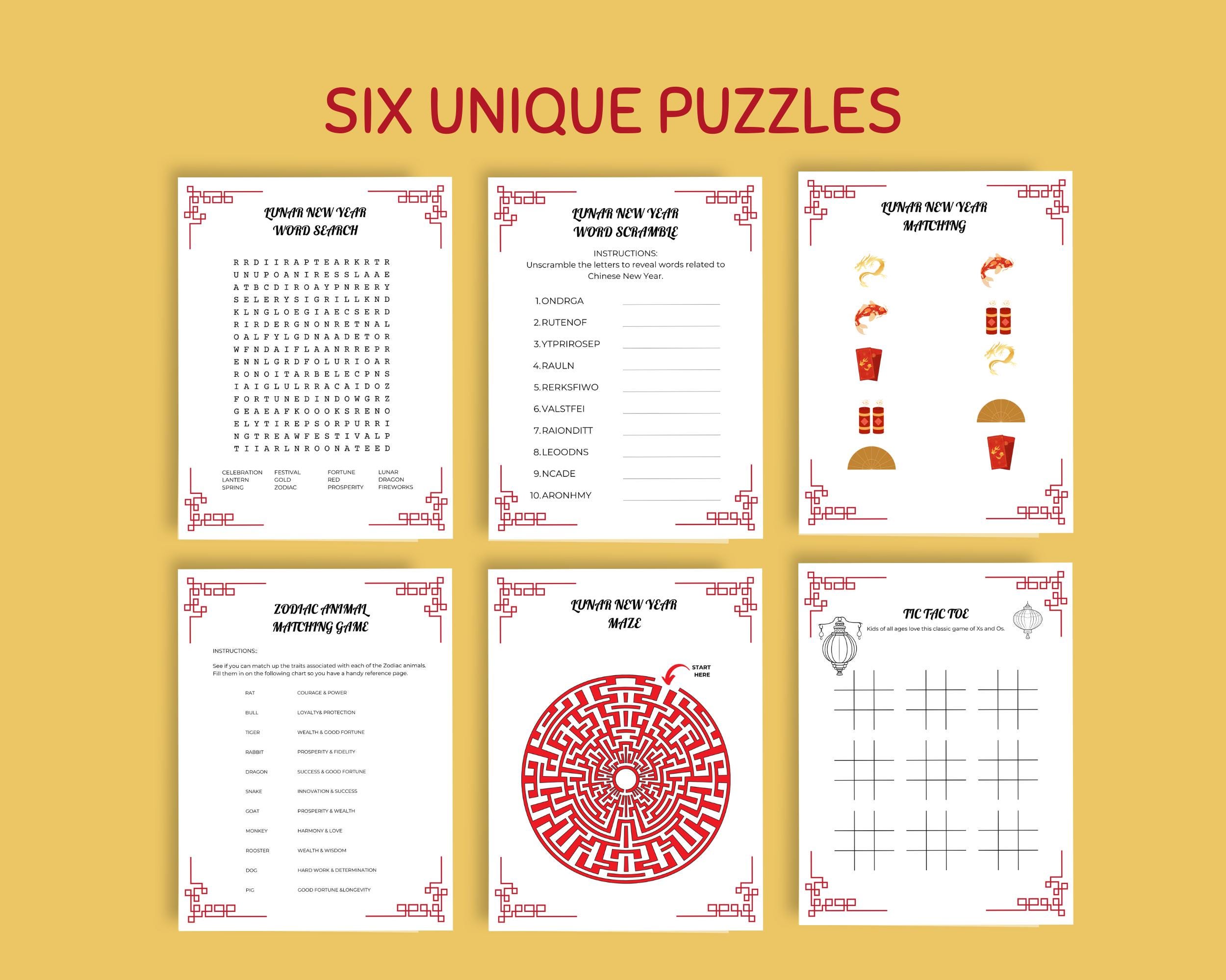 Chinese New Year Activity Bundle - Lunar New Year Activity for Kids ...