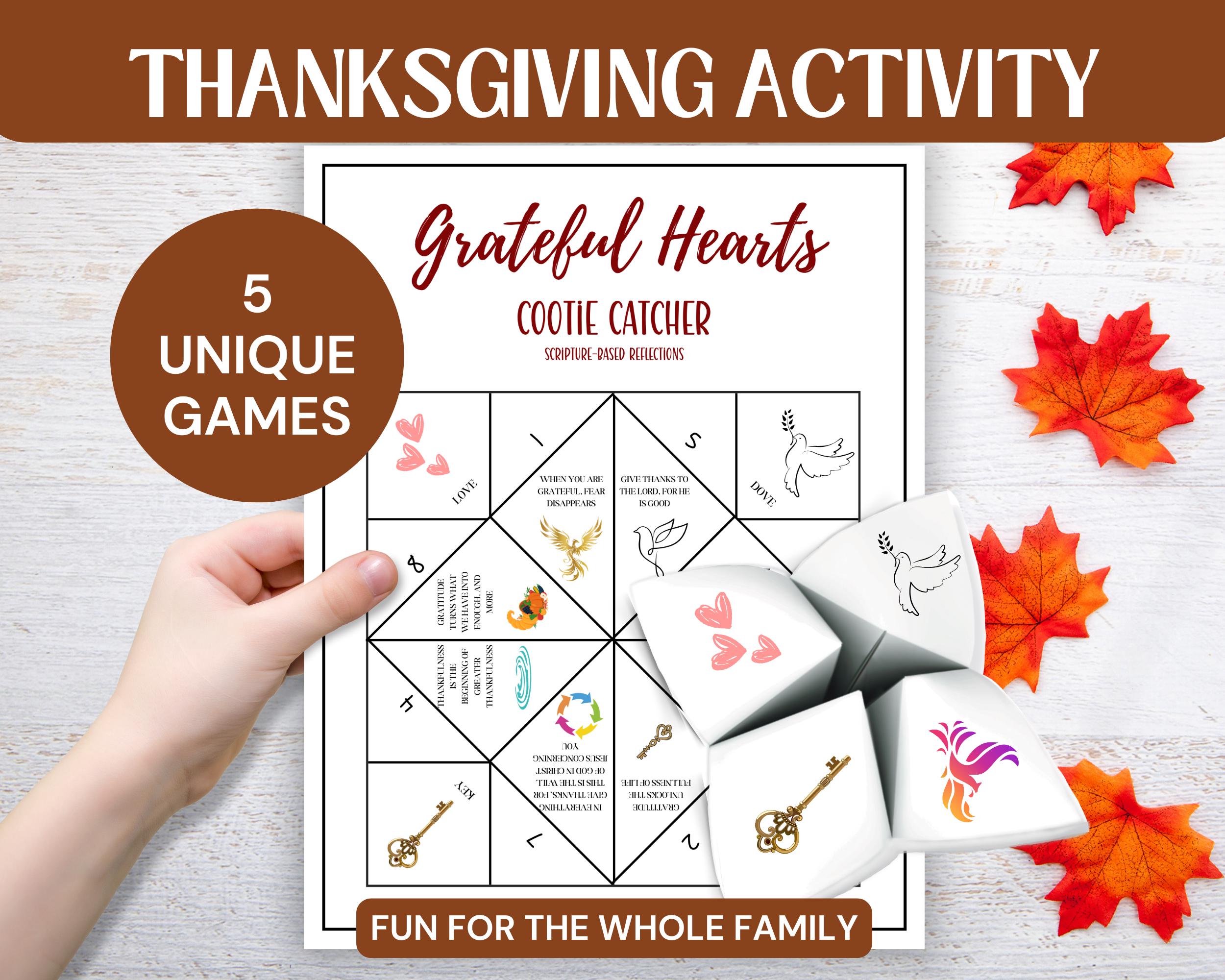 Christian Thanksgiving Cootie Catcher | Thanksgiving Fortune Teller ...