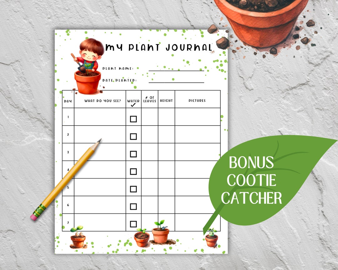 Nature Journal, Plant Journal, Seed to Sprout Life Cycle Package. BONUS ...