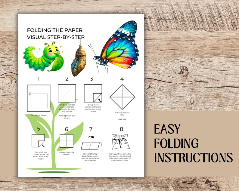 Nature Cootie Catcher - Life Cycle of a Butterfly, Fun Kid's Activity ...