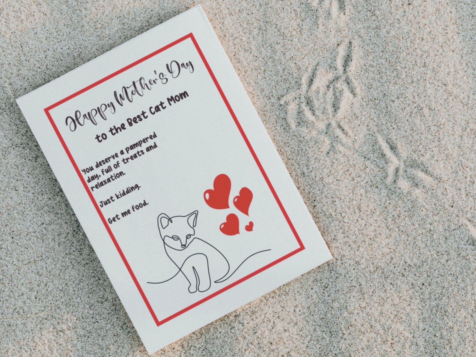 From the Cat Mother's Day Card, Printable Kitty Template for Cat Lover ...