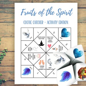 Fruits of the Spirit Cootie Catcher, Bible Craft, Sunday School ...