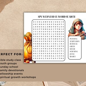 Holy Week Word Search Puzzles, Bible Study Activity, Sunday School ...