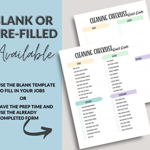 Editable Cleaning Checklist: Chore Breakdown, Daily & Weekly (printable ...