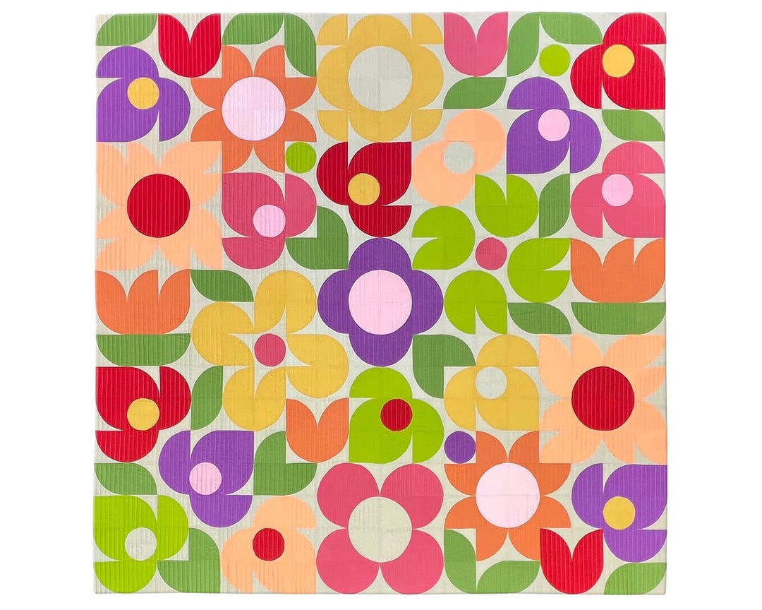 Bloomin' Lot Quilt Pattern PDF Download – Modern Flower Quilt - Etsy