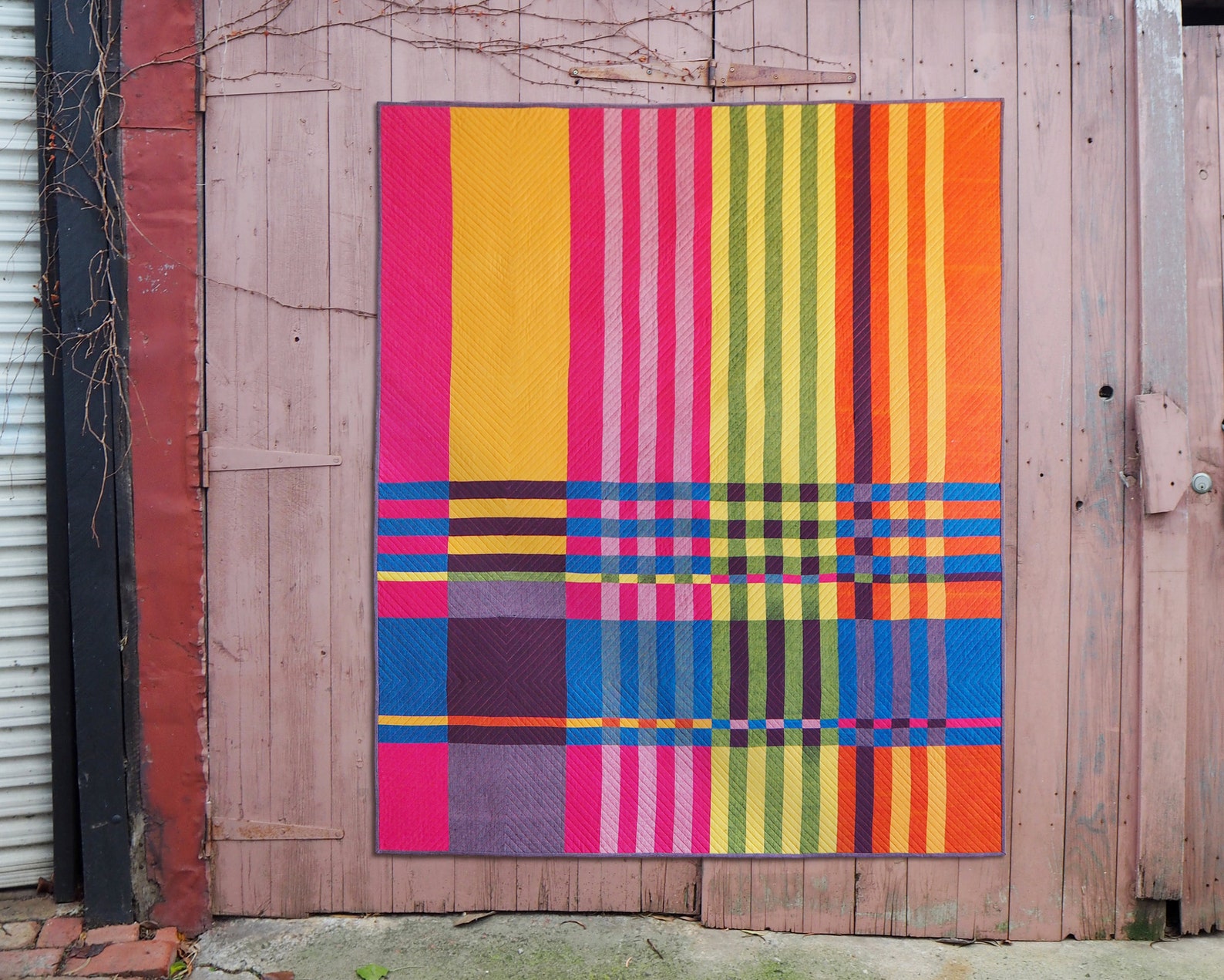 Handloomed Quilt PDF Pattern Modern Weave Quilt in Cushion - Etsy