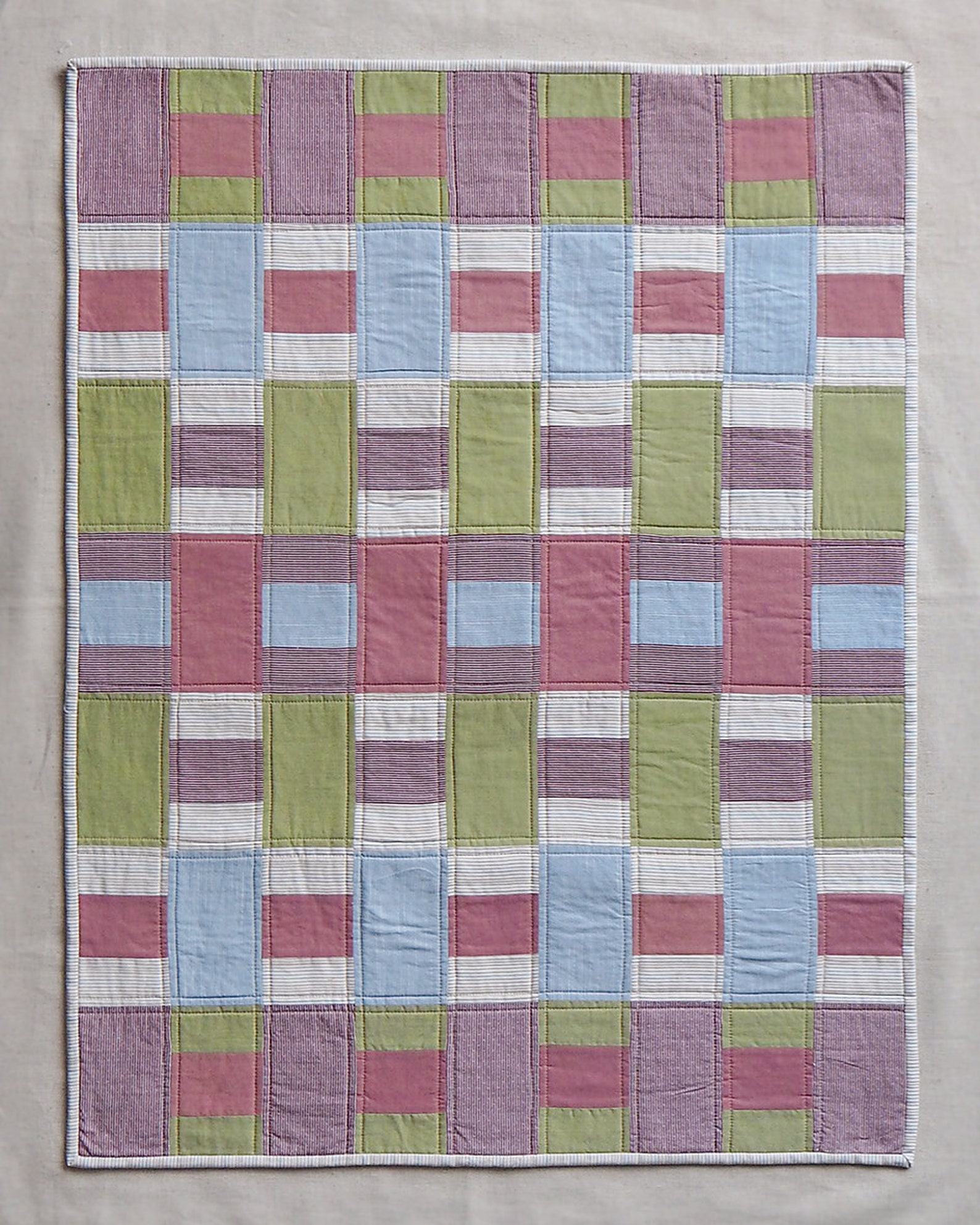 Checks and Balances Quilt Pattern PDF Download Modern Stripe | Etsy