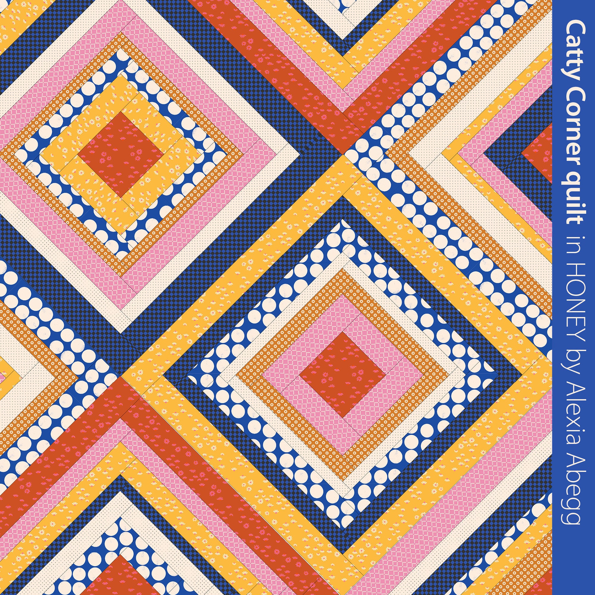 Catty Corner Quilt Pattern PDF Download Modern Log Cabin - Etsy Australia