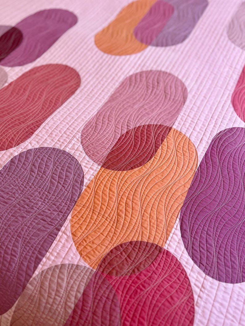 Surfacing Quilt Pattern PDF Download – Modern Drunkard's Path Quilt - Etsy