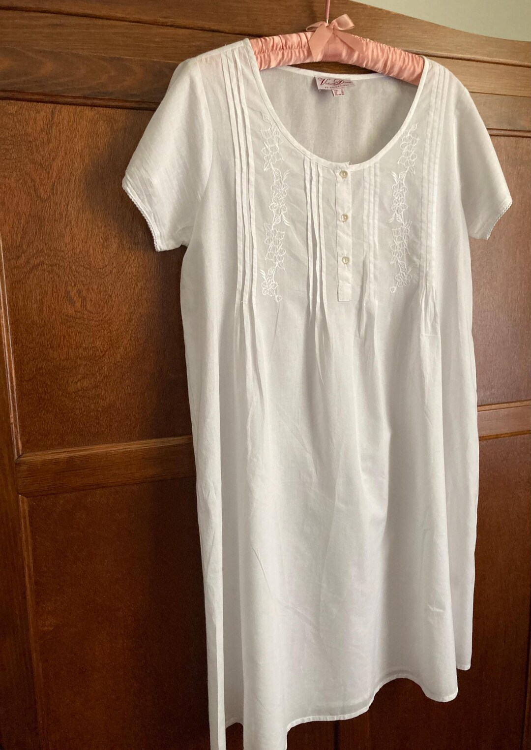 White Cotton Vintage Nighty - Etsy
