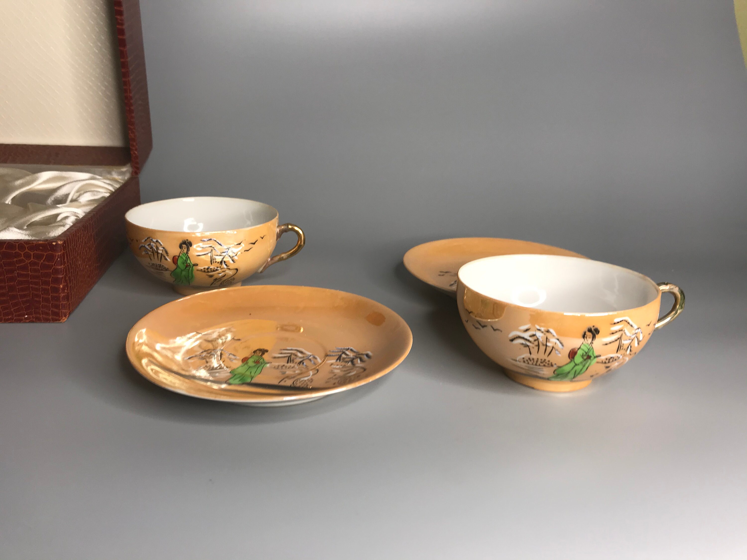 Japanese Vintage Porcelain Keisha Girl Scenery Tea Set in - Etsy