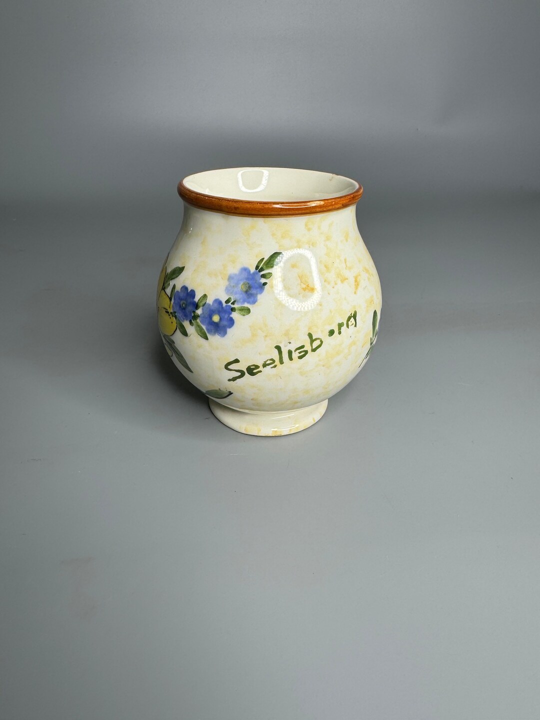 German Vintage Majolika Ceramic Pottery Vase Schramberg Handgemalt ...