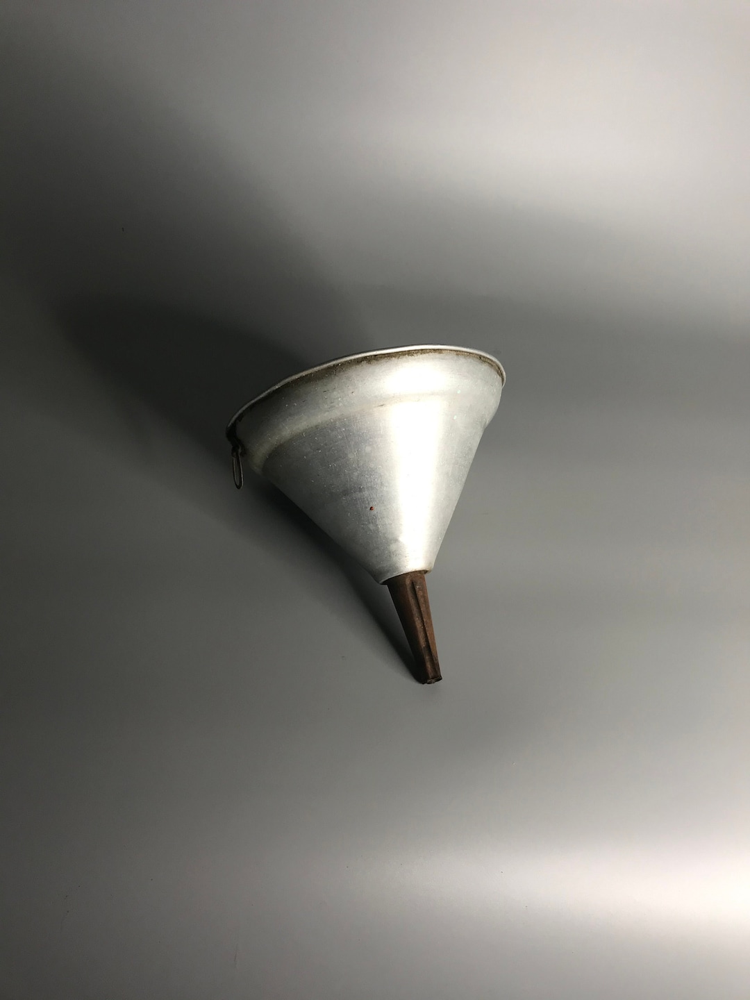 French Vintage Metal and Aluminum Funnel With Hanging Loop - Etsy