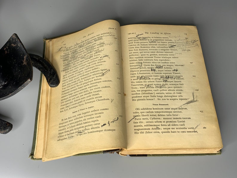 Latin-english Antique Book virgil Aeneid Book I-VI With - Etsy Latin-english Antique Book virgil Aeneid Book I-VI With - Etsy