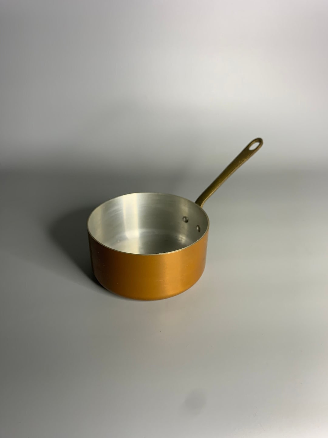 French Vintage Cooking Pot Copper and Brass Color Handle Made in France ...