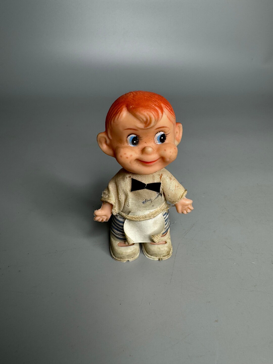Kewpie Style Doll Vintage Miniature Doll Figure Boy Waiter Design ...