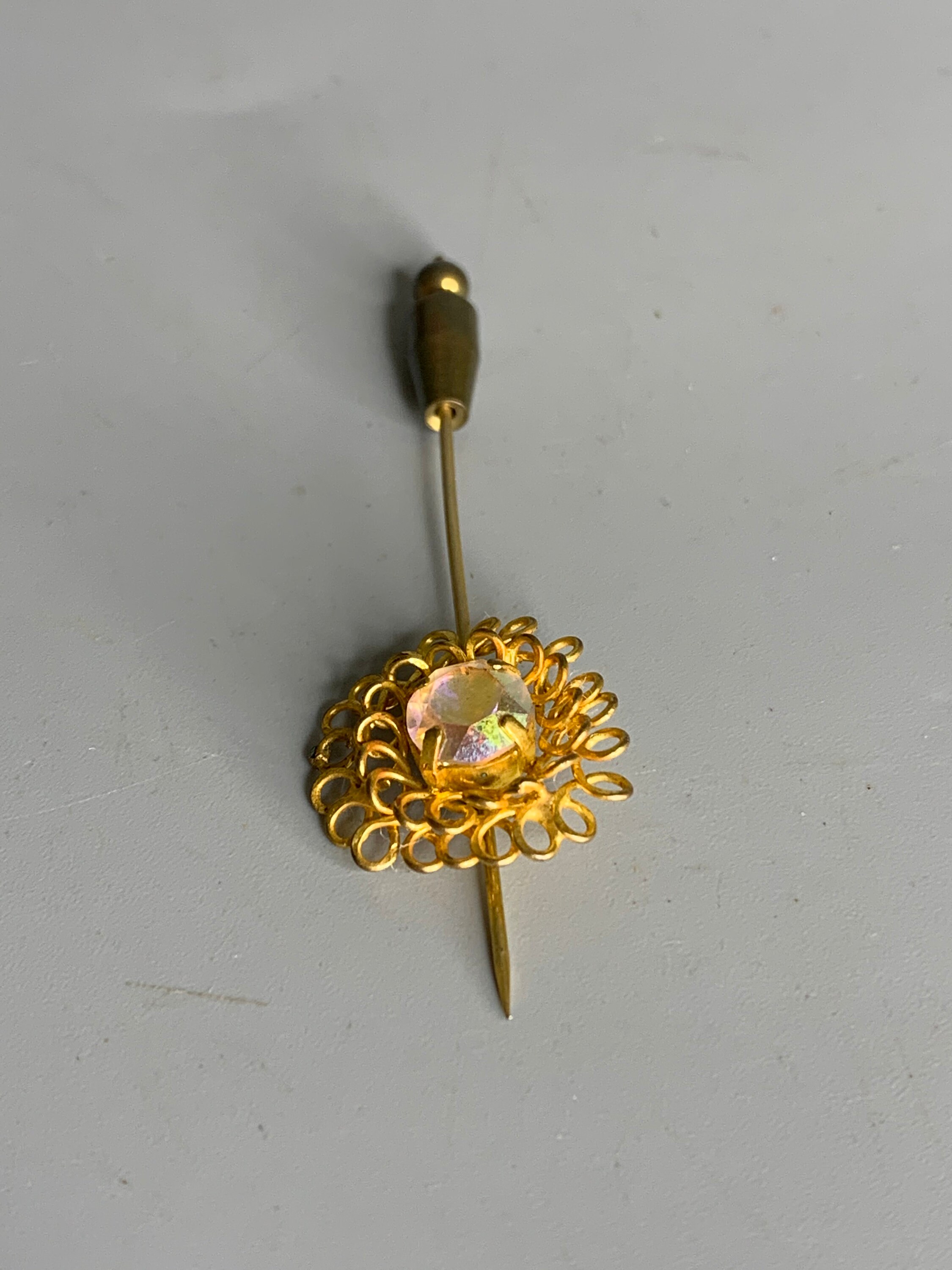 French Victorian Hat Pin or Lapel Pin Brooch Jewelry With Gem - Etsy
