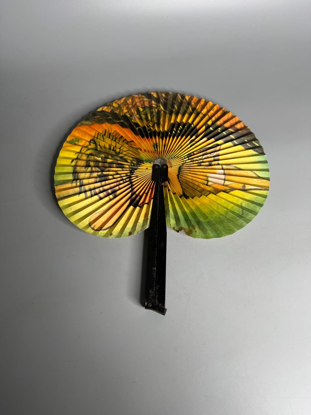 Vintage Foldable Hand Fan Tiger and Lion Design - Etsy