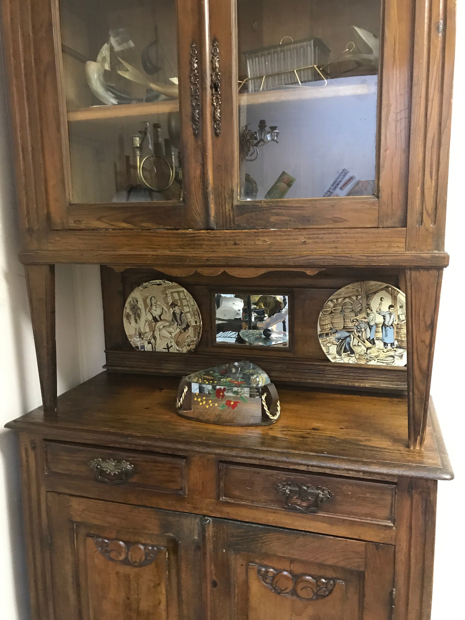 French Antique Wood Buffet Country Style Kitchen Dining Room | Etsy