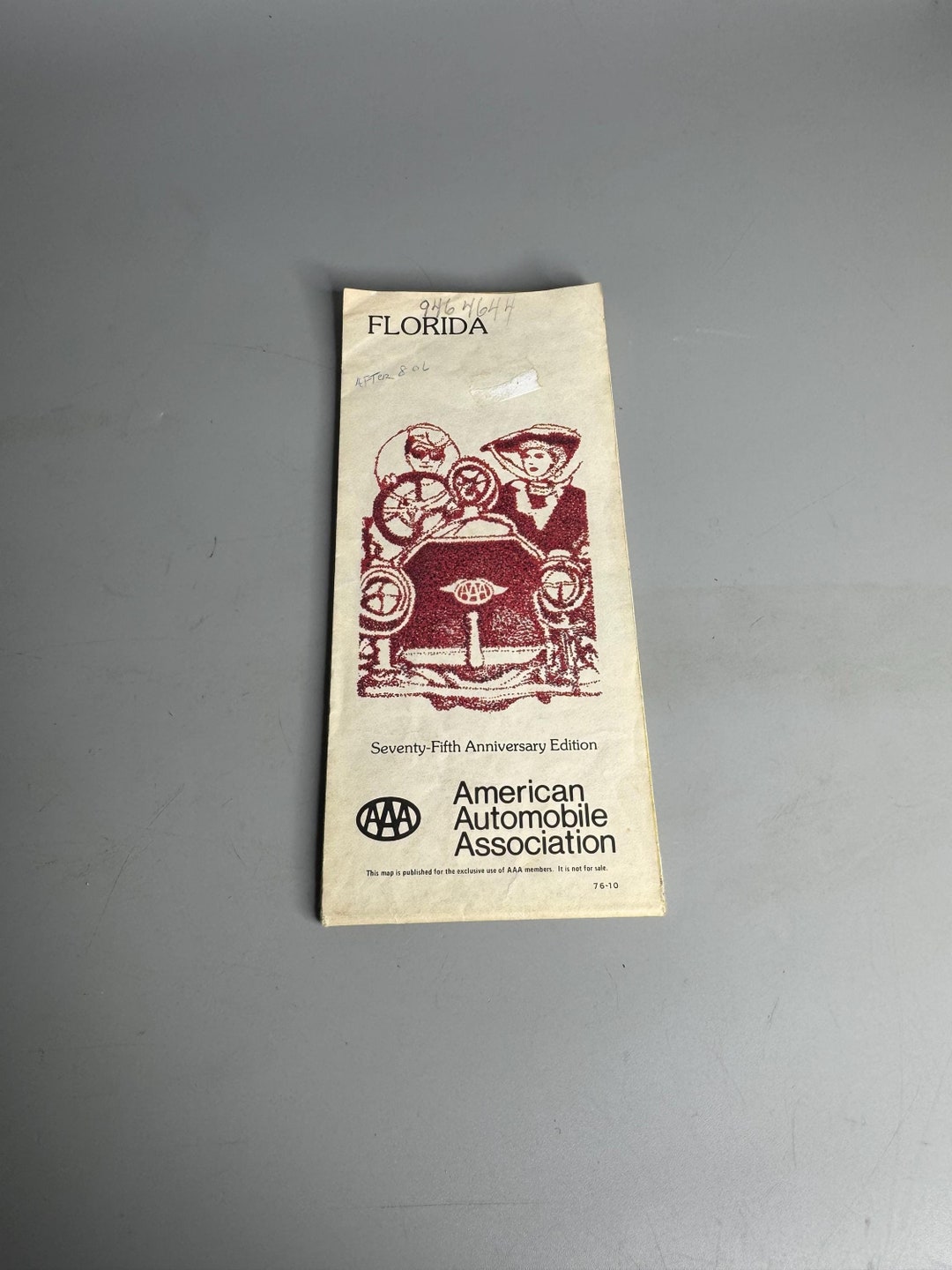 Vintage Florida Map Advertisement by AAA Insurance American Automobile ...