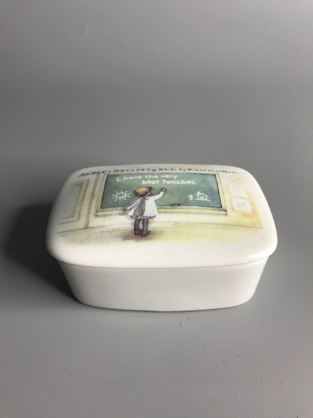 Vintage Knick Knack Box Ceramic Pottery I Have the Very Best Teacher ...