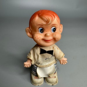 Kewpie Style Doll Vintage Miniature Doll Figure Boy Waiter Design ...