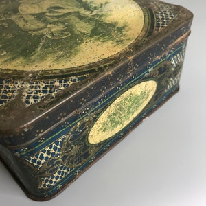 French Antique Tin Can Metal Box Victorian Style Small Container - Etsy