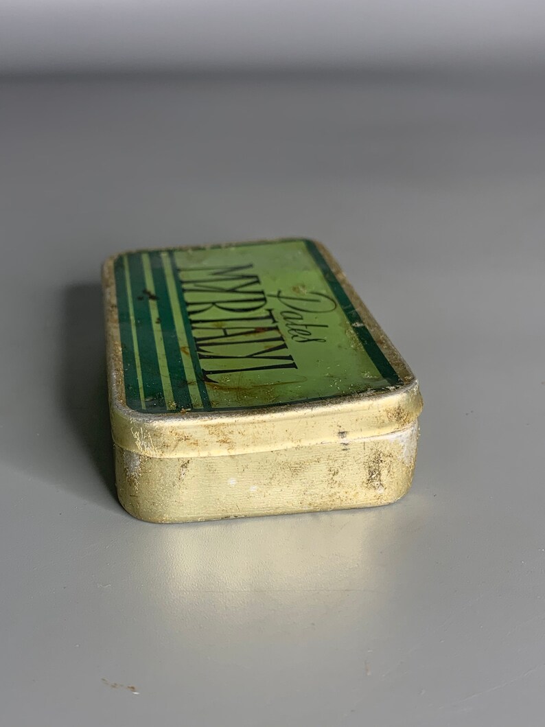 French Vintage Tin Can Knick Knack Box Empty Medicine Box Myrtalyl - Etsy