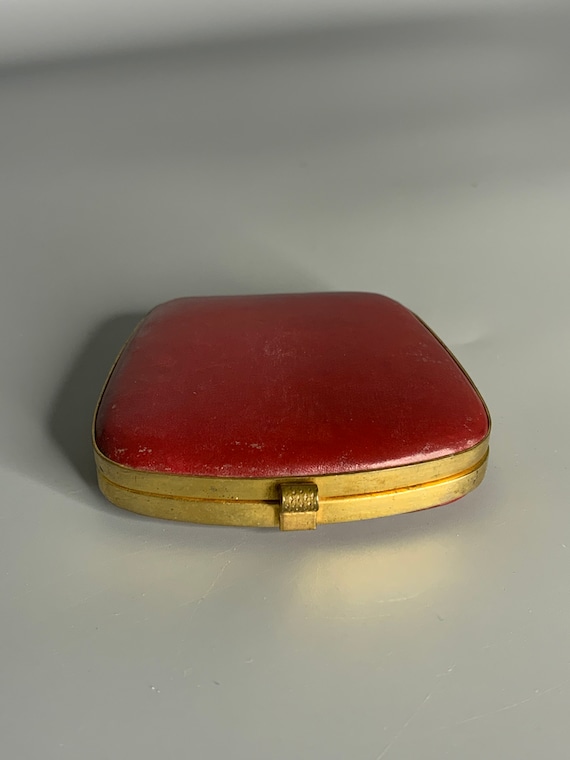 French vintage compact powder box and pocket hand mir… - Gem