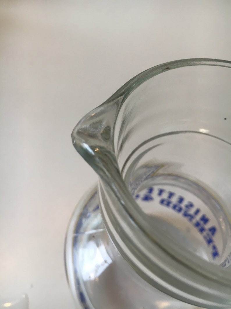 French Vintage Water Jug Glass Pernod 45 Anisette Glass Water - Etsy