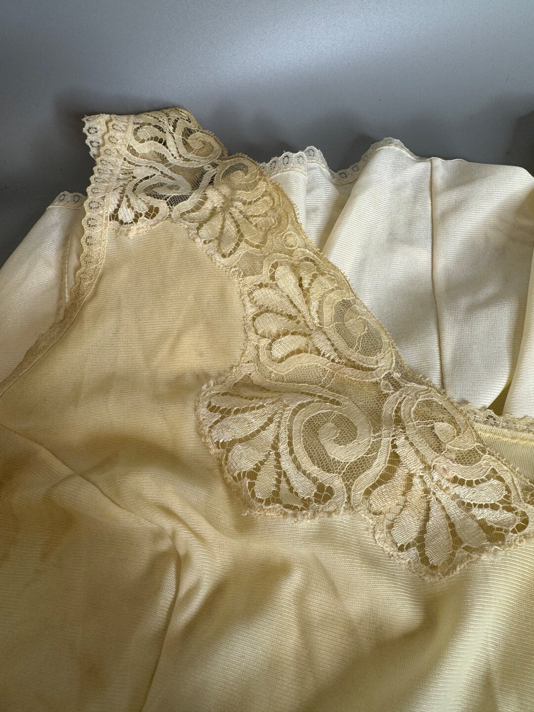 French Vintage Beige Slip Lady's Undergarments' Under Dress or Lingerie ...